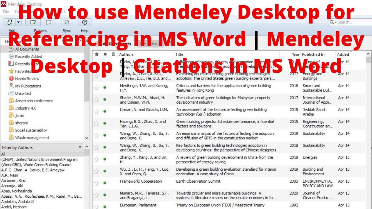 How To Add References In MS Word Using Mendeley Software Mendeley how-to-add-references-in-ms-word-using-mendeley-software-mendeley