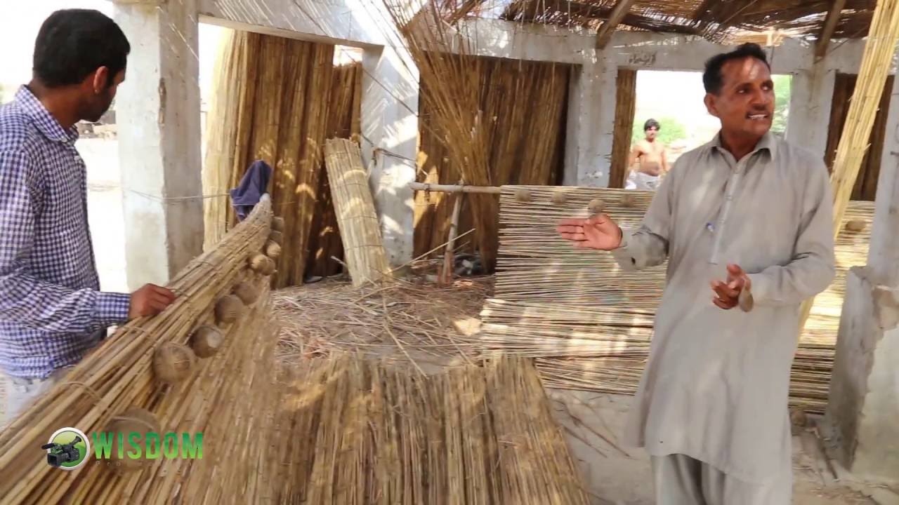How people make low cost matrial through sticks to build mud houses ...