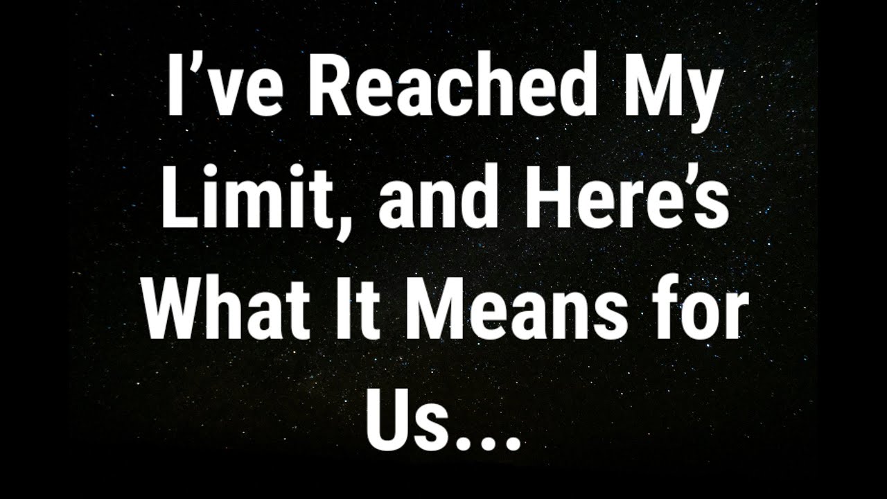 💌 I’ve reached my limit, and here’s what it means for us... Current ...