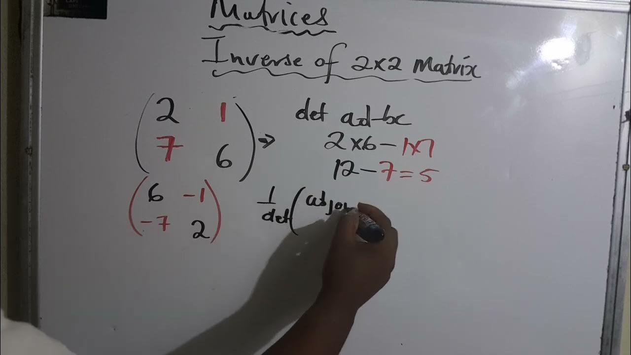 Inverse of a 2x2 Matrix Matrices - YouTube