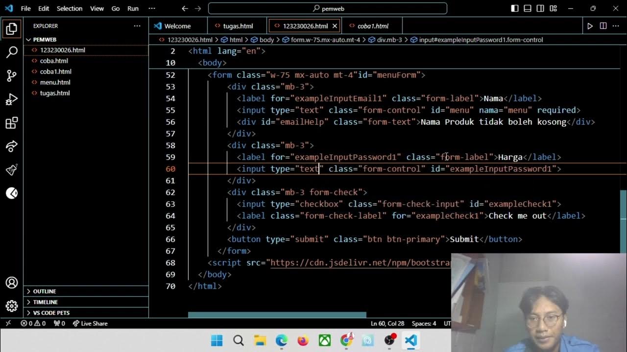TUGAS LIVE-CODING PEMROGRAMAN WEB - YouTube