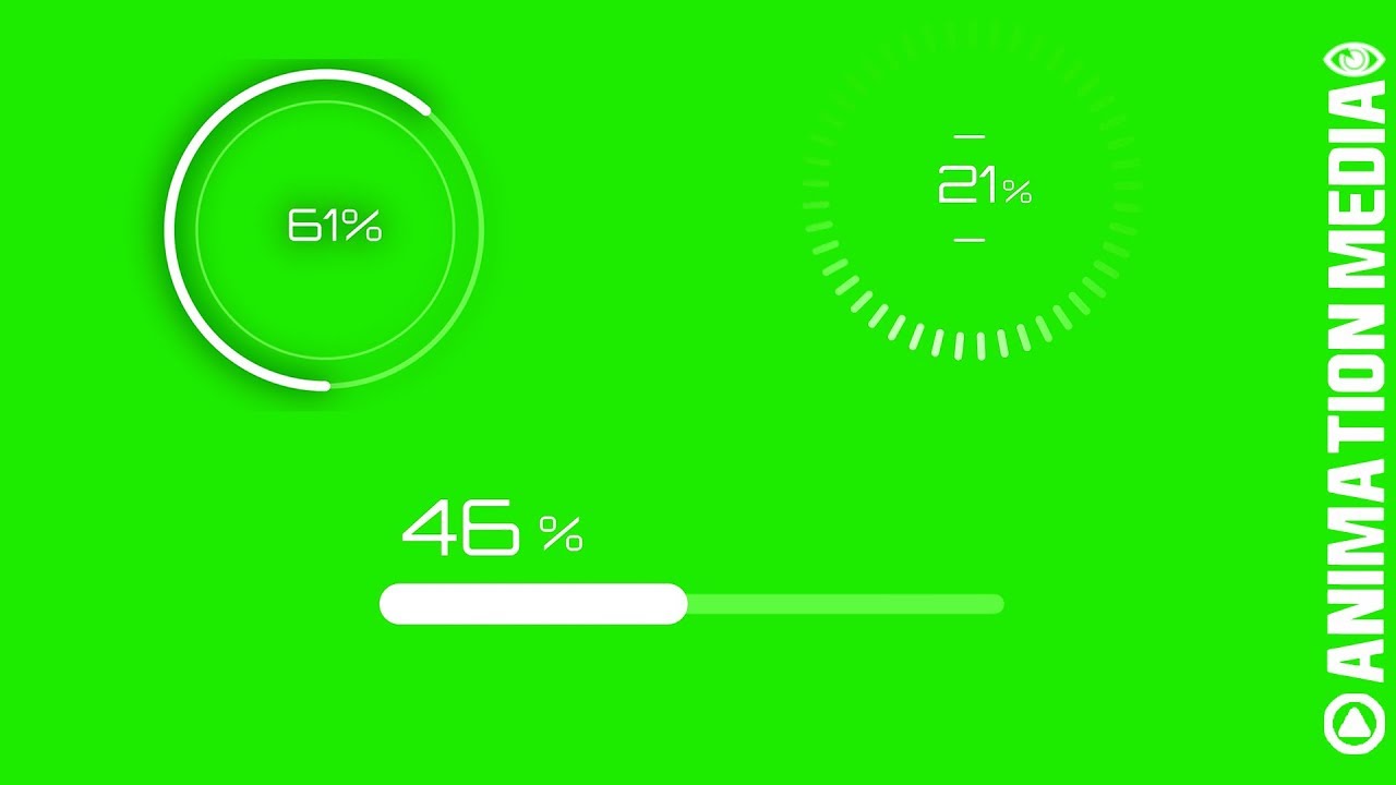 4x PROGRESS LOADING BAR | OVERLAY SPECIAL EFFECTS | GREEN SCREEN ...