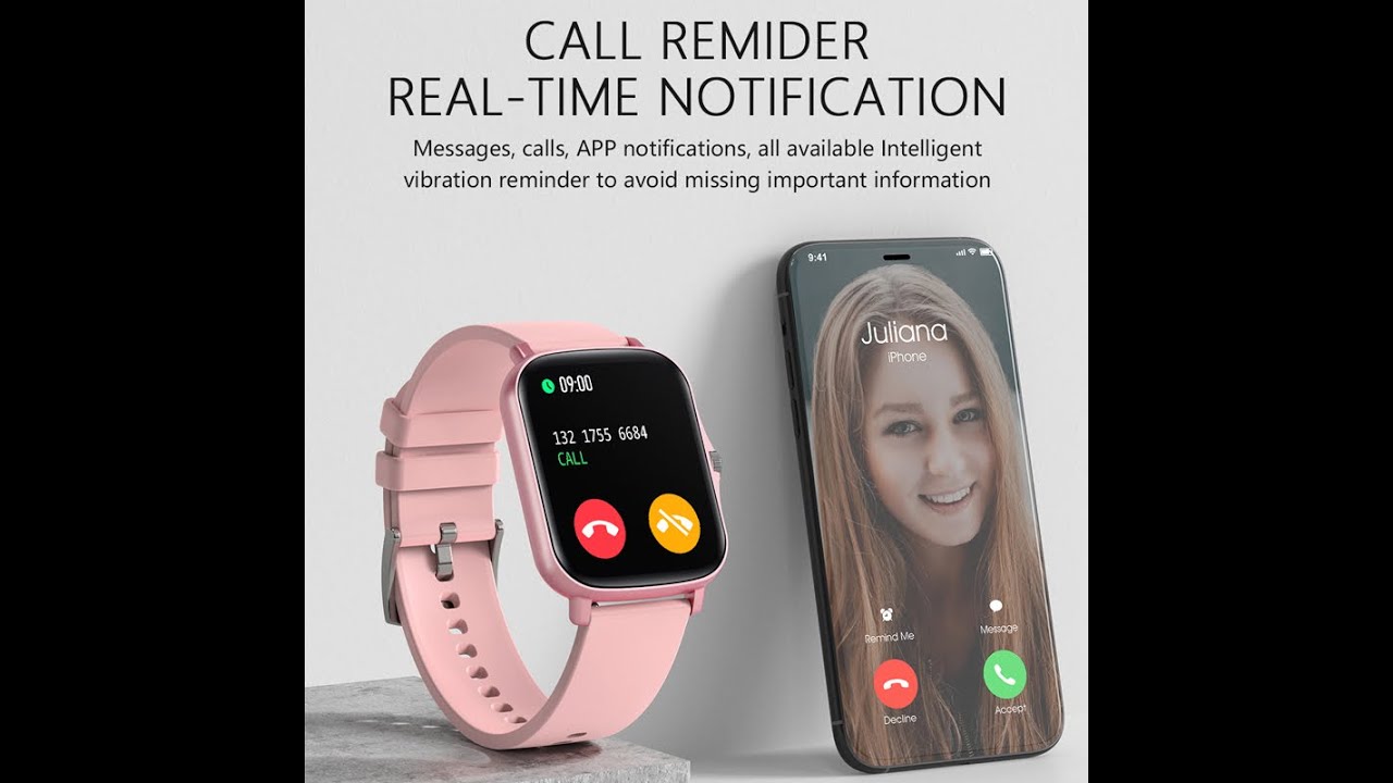 Waterproof Smart watch for Android & iOS Phone, Support Heart rate and ...