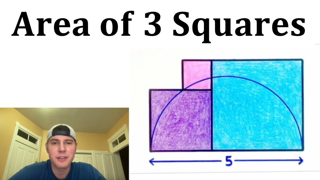 Area Of 3 Squares YouTube Area Of 3 Squares YouTube