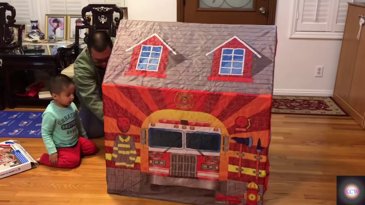 Assembling the Firehouse Play Tent - YouTube