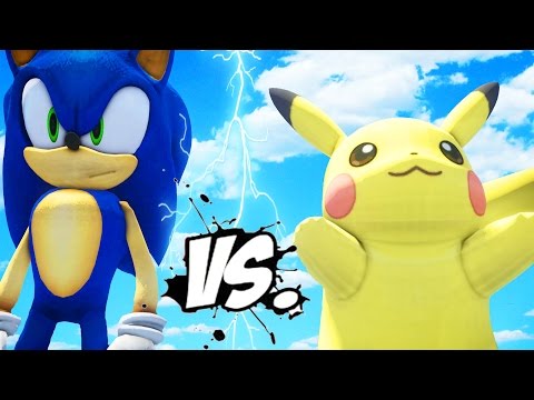 SONIC THE HEDGEHOG VS PIKACHU (POKEMON)