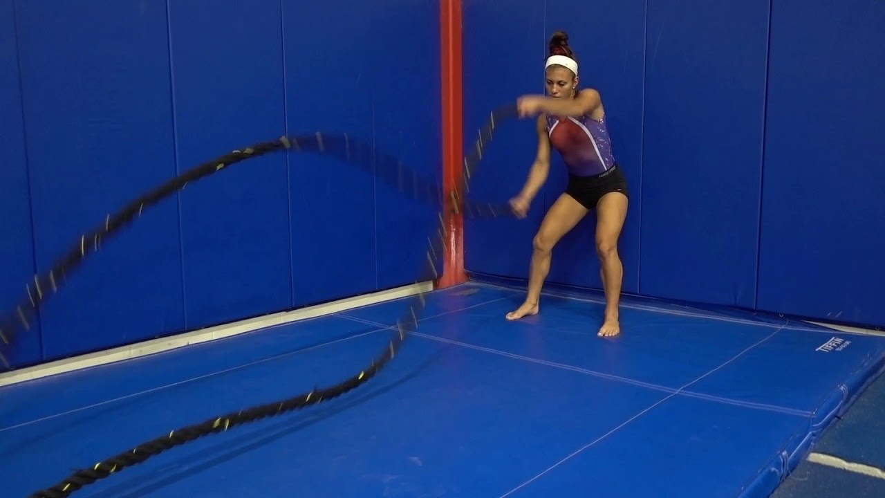 Upper Body Power - Standing Alternating Rope Waves - YouTube