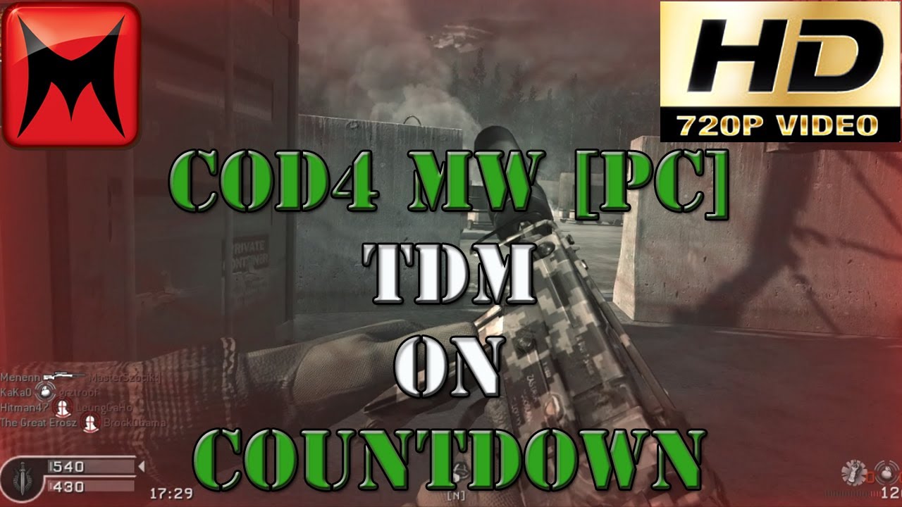Call of Duty 4 Modern Warfare PC Team Deathmatch on Countdown Gameplay ...