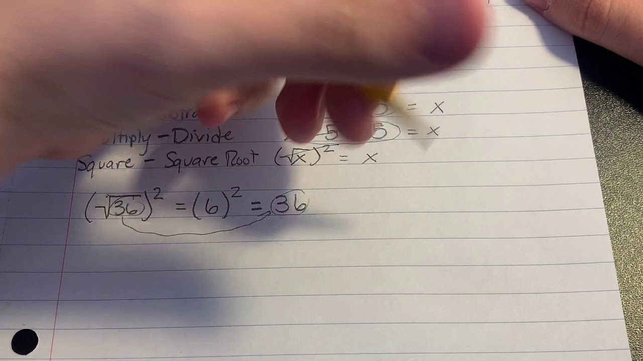 Squaring Square Roots - YouTube