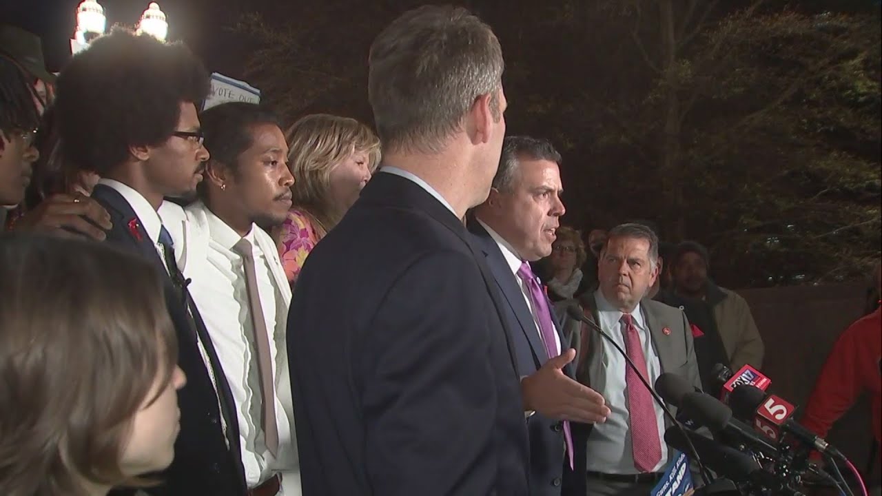 Rep. Jason Powell (D-Nashville) speaks following the expulsion of Rep ...