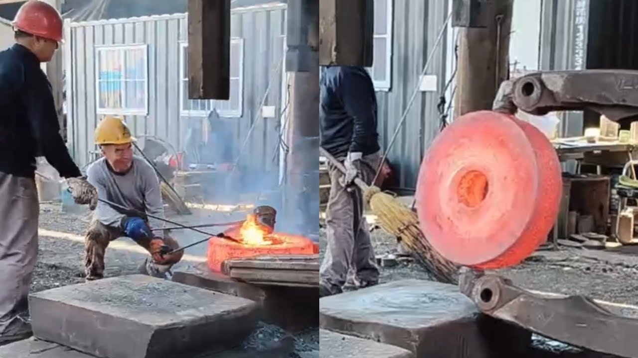 Forging Process of a Large Disc | Art of Forging - YouTube