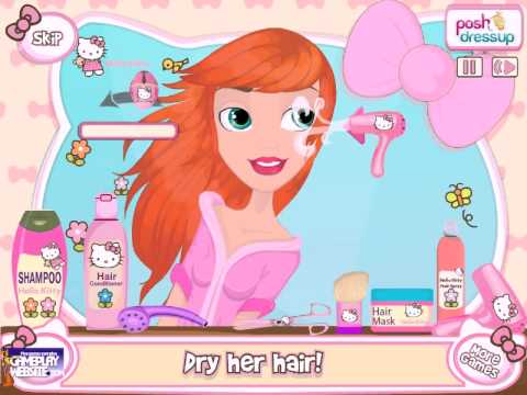Hello Kitty Beauty Secrets Dress-up and Makeover Game - YouTube