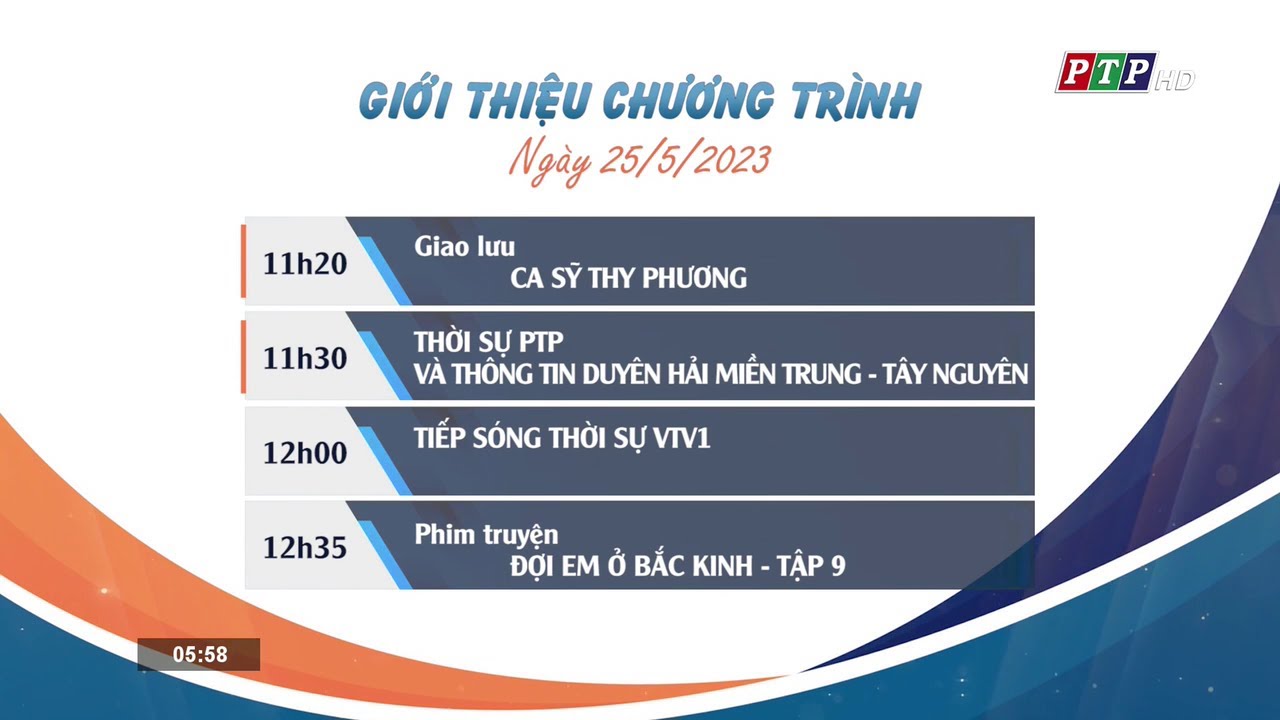 PTP - TH Phú Yên | Mở sóng - GTCT ngày 25.5.2023 - YouTube