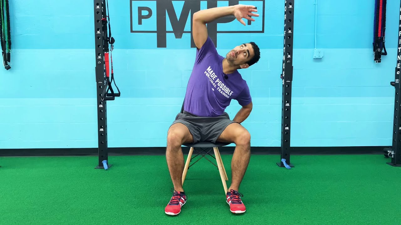 Seated Side Bend Stretch - YouTube
