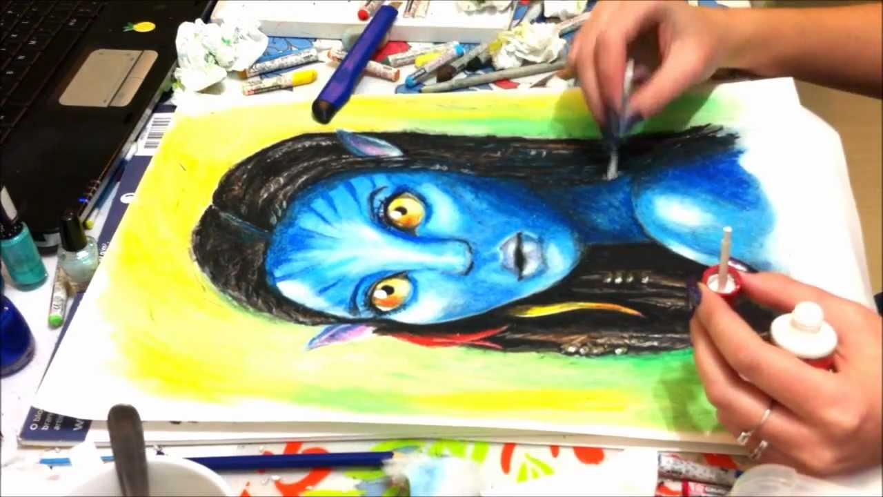 #1 - Avatar drawn with pastels by Tamy Bertola - YouTube