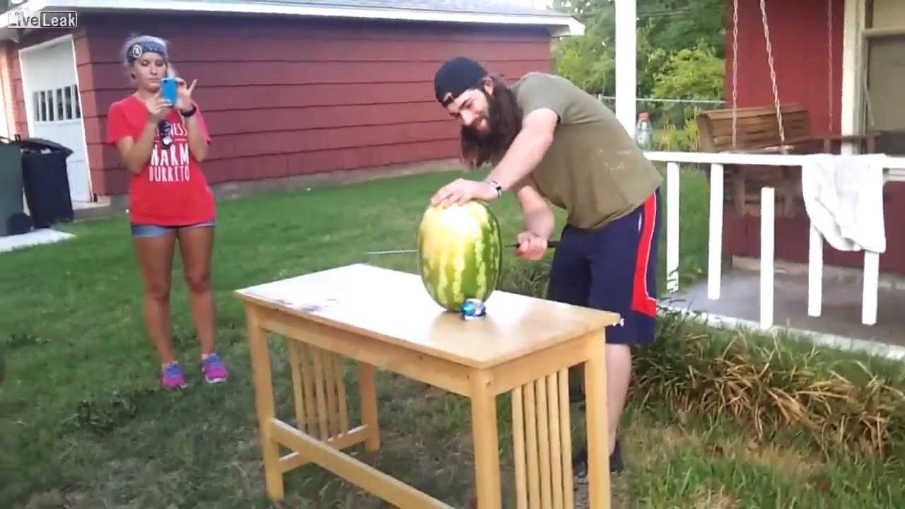Sword + Watermelon = Fail - YouTube