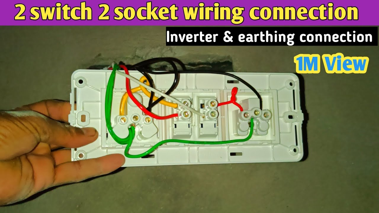 2 switch 2 socket wiring connection||6 model board connection||electric ...