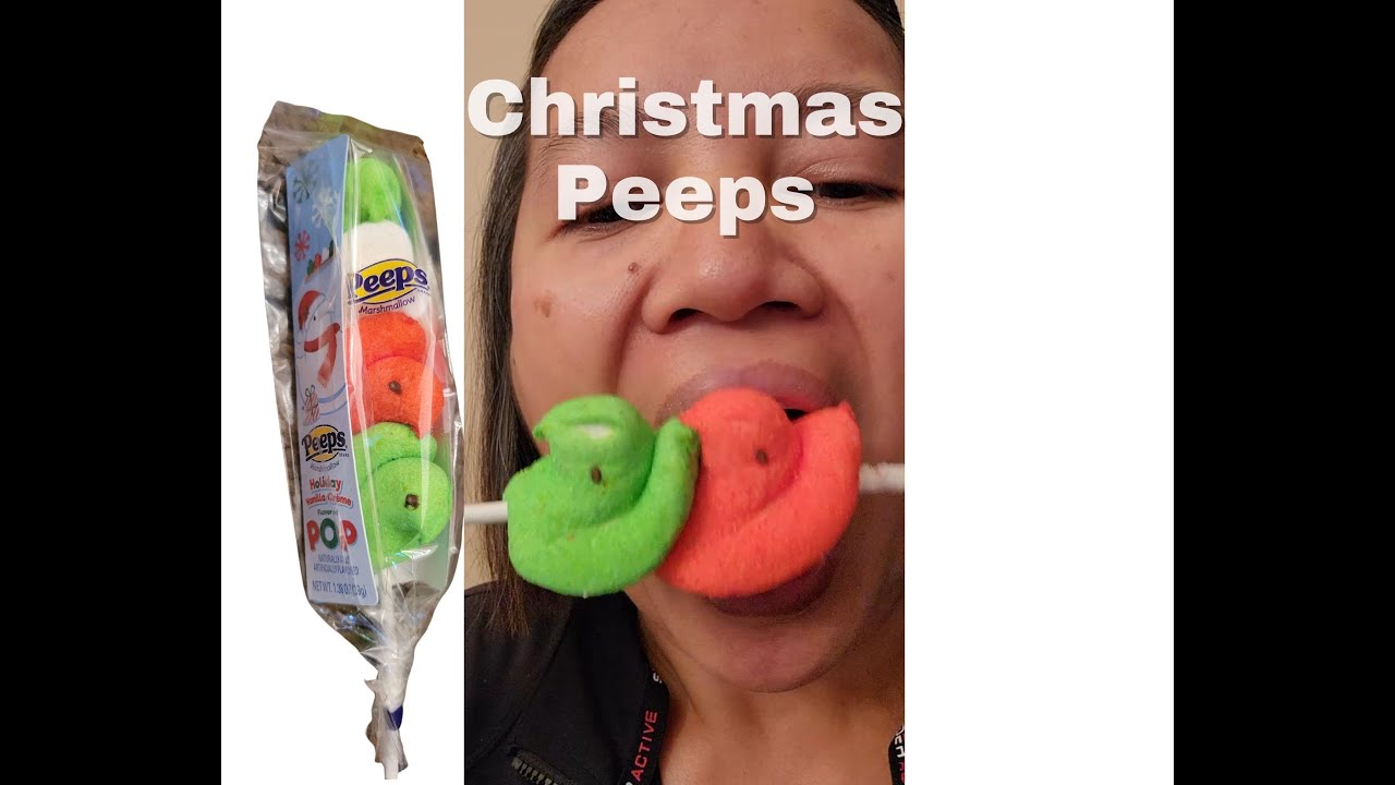 Holiday marshmallow peeps. Soft chewing sound. Food and Eating ASMR ...