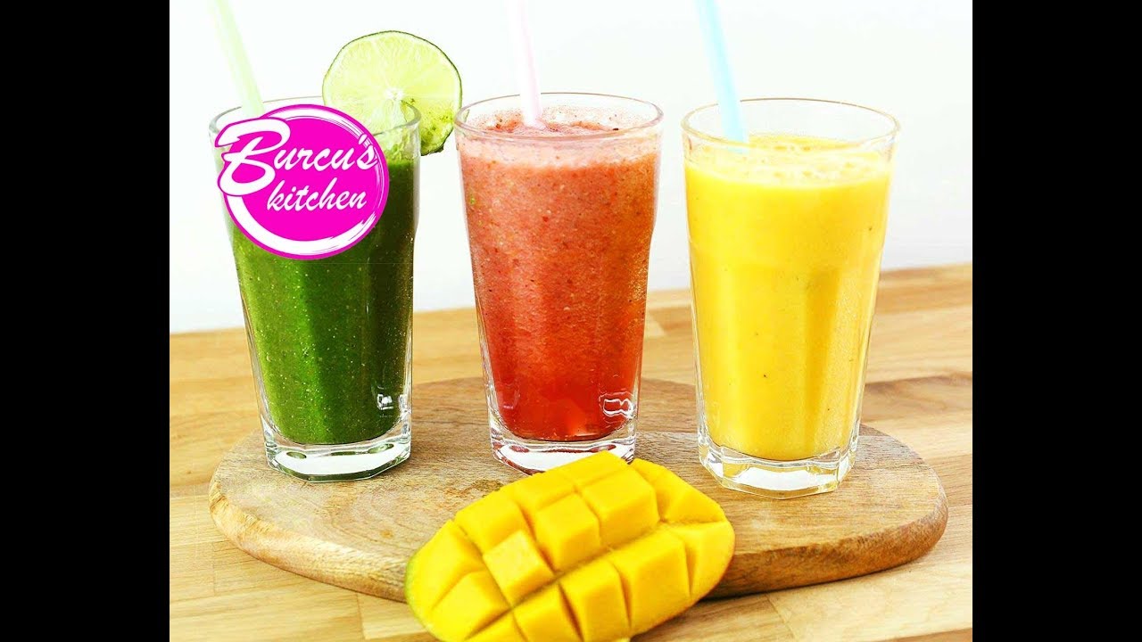 3 Smoothie Rezepte / Grüner Smoothie / gesunde Frühstücks und ...