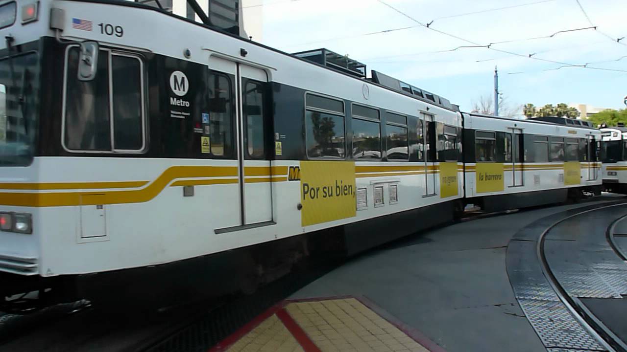 HD- Metro Blue Line Departs Long Beach Transit Mall: 4/4/12 - YouTube