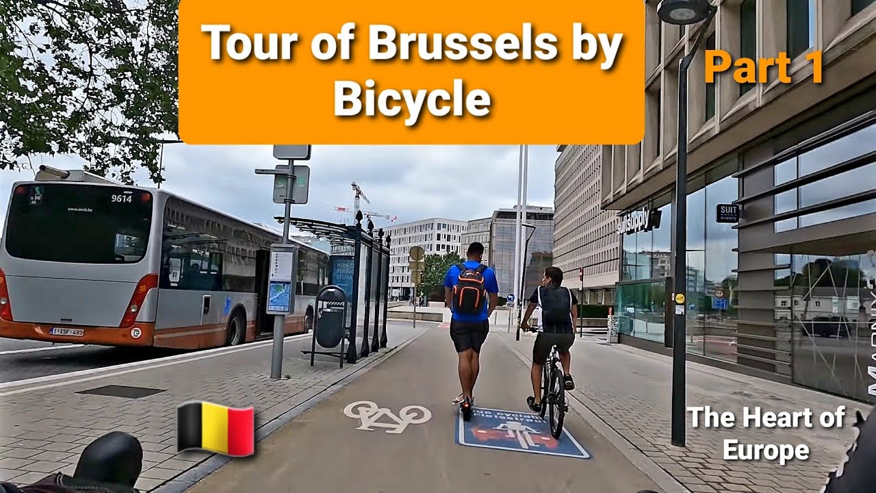 Tour of Brussels by Bicycle (The Heart of Europe) Part 1 - YouTube