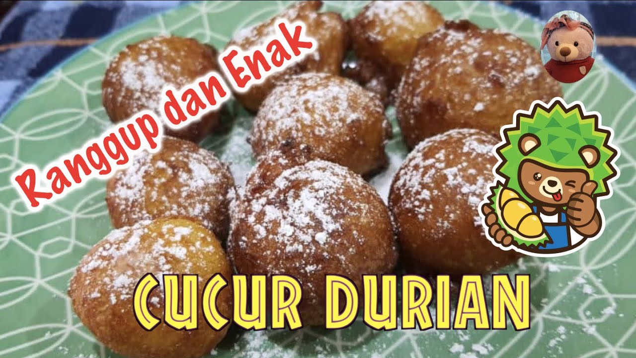 Cucur Durian | Durian fritters | Cekodok durian yang lazat dan mudah ...