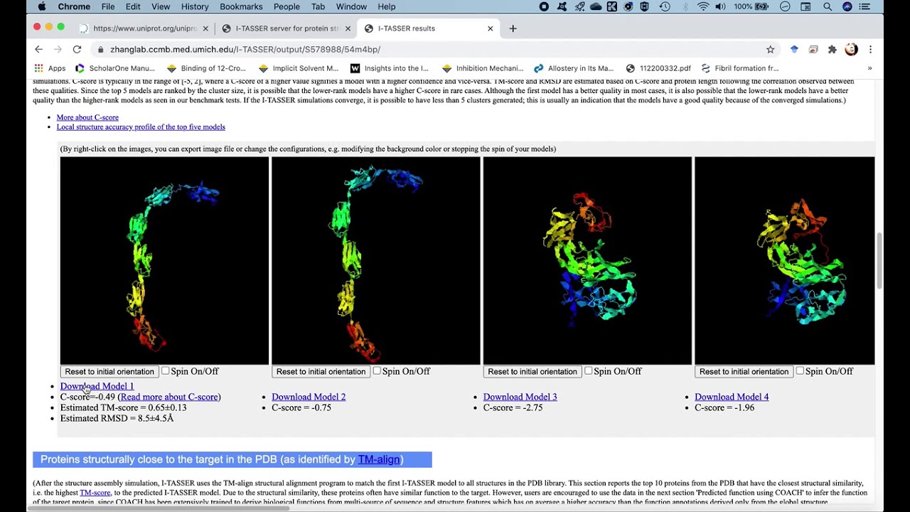 Protein structure prediction by Threading: I-TASSER web server - YouTube