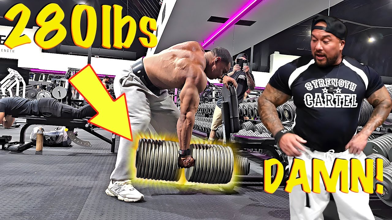 THE BIGGEST DUMBBELL LARRY WHEELS HAS EVER LIFTED! - YouTube
