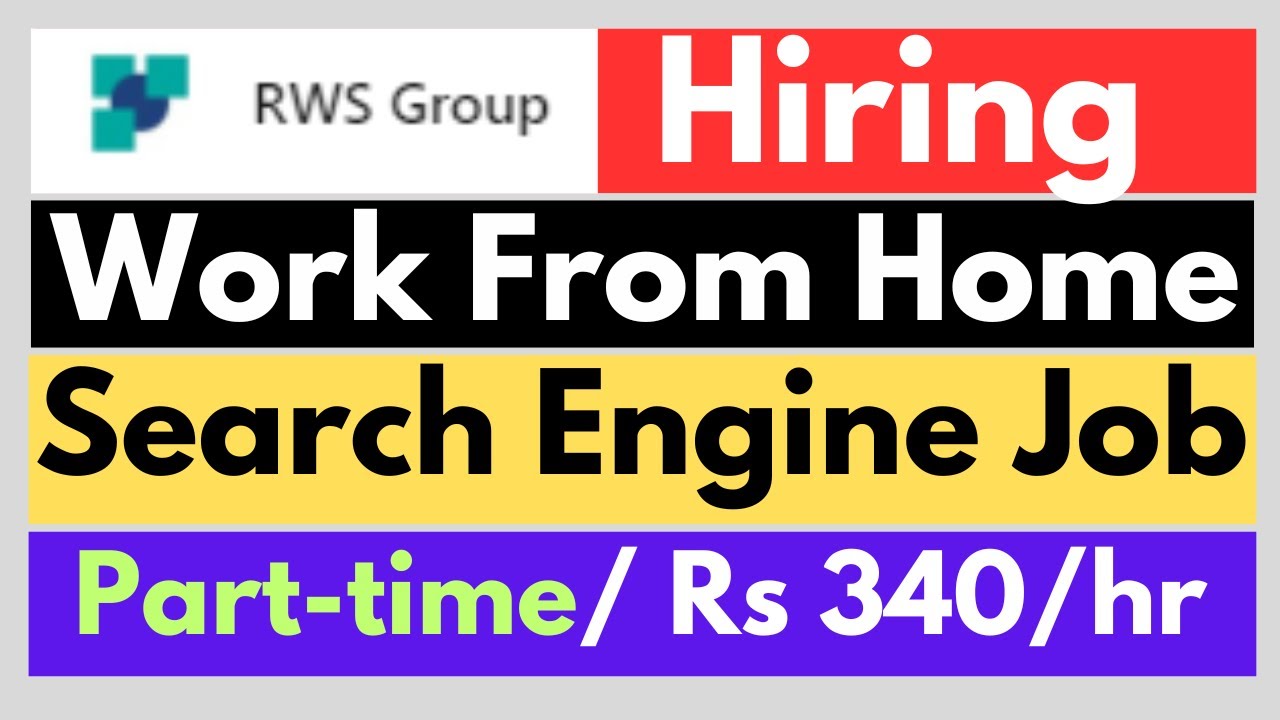 Work From Home Jobs 2025 | RWS I Hiring For Search Job | Part time jobs ...