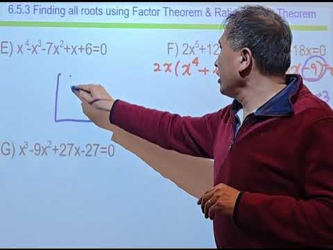 Algebra 2. 6.5 Find All Roots of Polynomial Equation using Factor Theorem & Rational Root ...