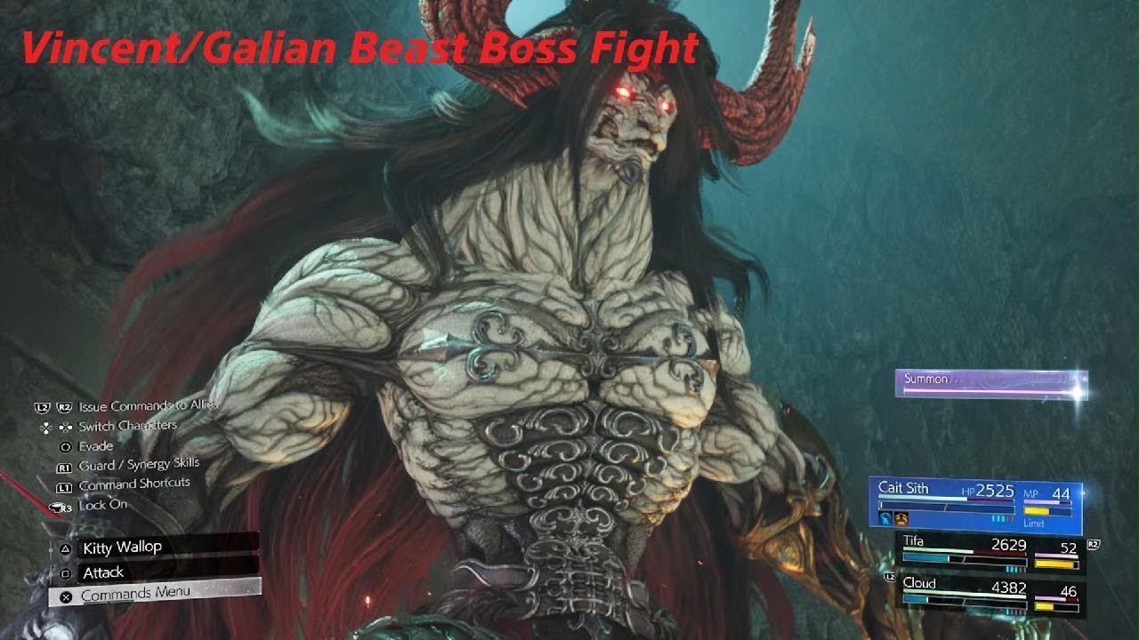 Vincent / Galian Beast FINAL FANTASY VII REBIRTH - YouTube