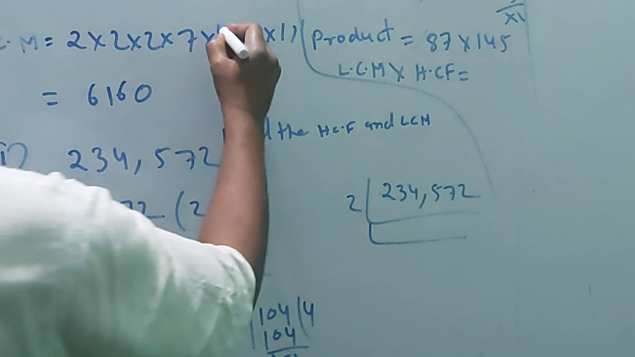 Class 6 math ,to find hcf by division method - YouTube