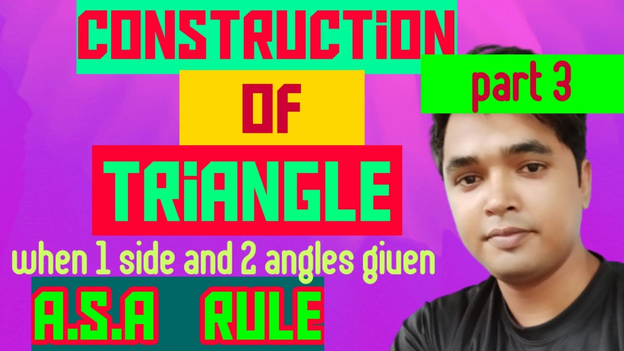 How to Construct triangle (ASA) | Construction of Triangle when 2 ...