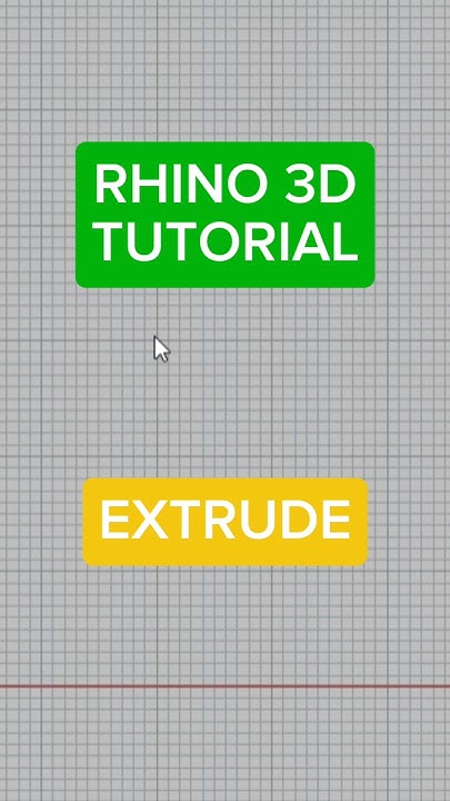 RHINO 3D EASY TUTORIAL-EXTRUDE CRV #3d #tutorial #3dmodeling #tipsandtricks #begginers - YouTube