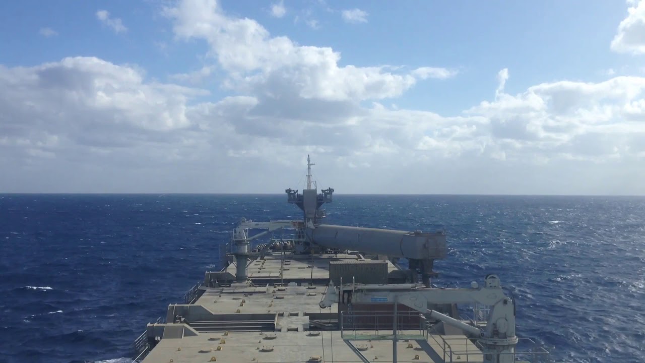 View from the bridge - Cargo ship heading towards Melbourne - YouTube
