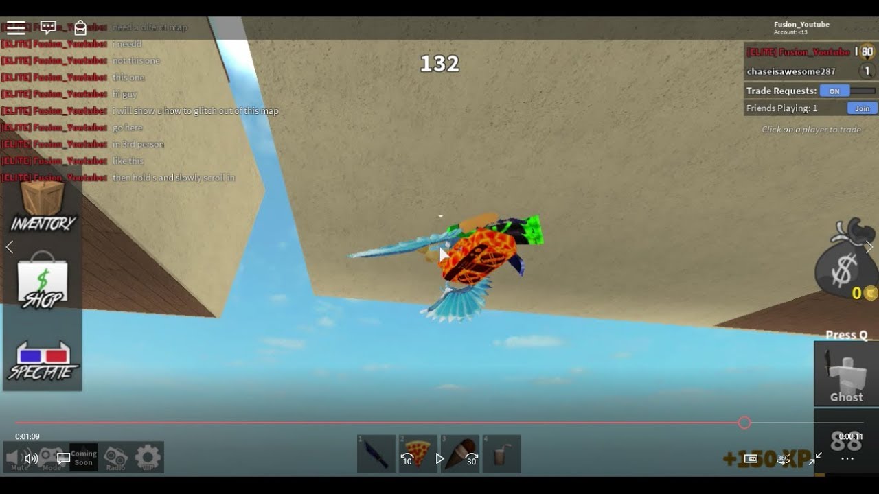 ROBLOX: How To Glitch Out Of The Hotel Map On MM2 - YouTube