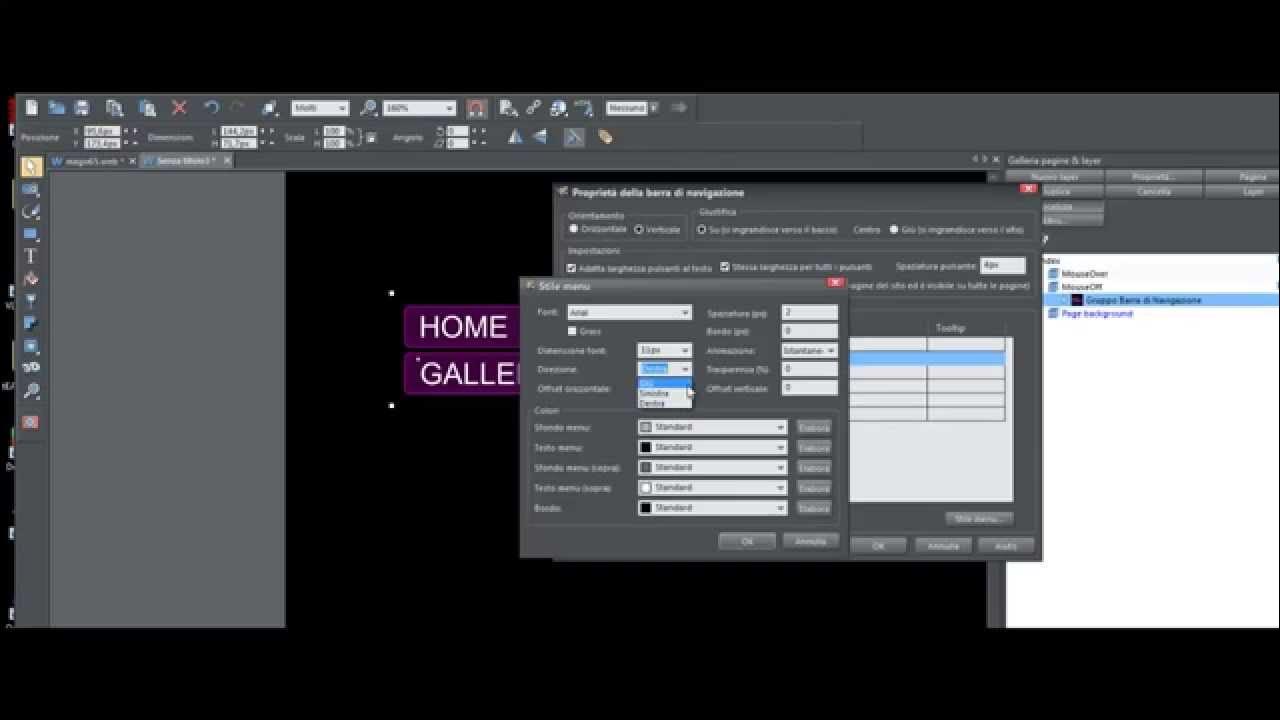 TUTORIAL MAGIX WEB DESIGNER(barra di navigazione) - YouTube