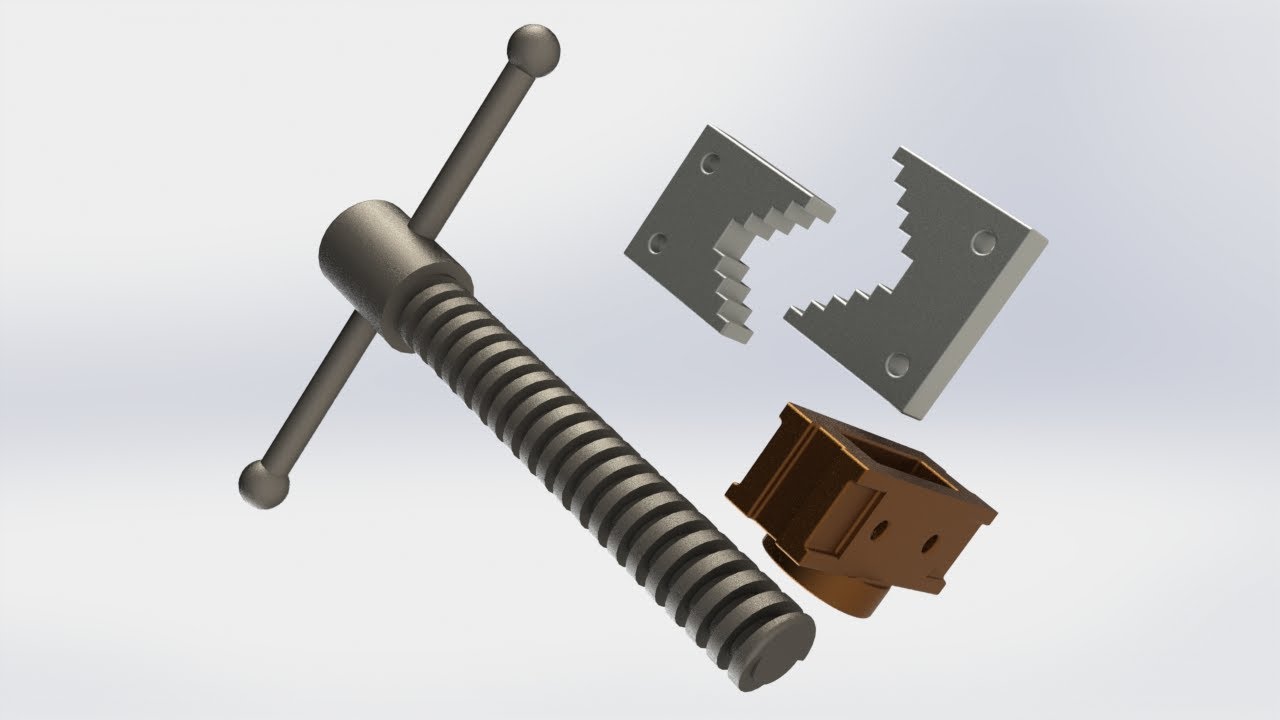 Solidworks: pipe vice (model 2) – part 3 - YouTube