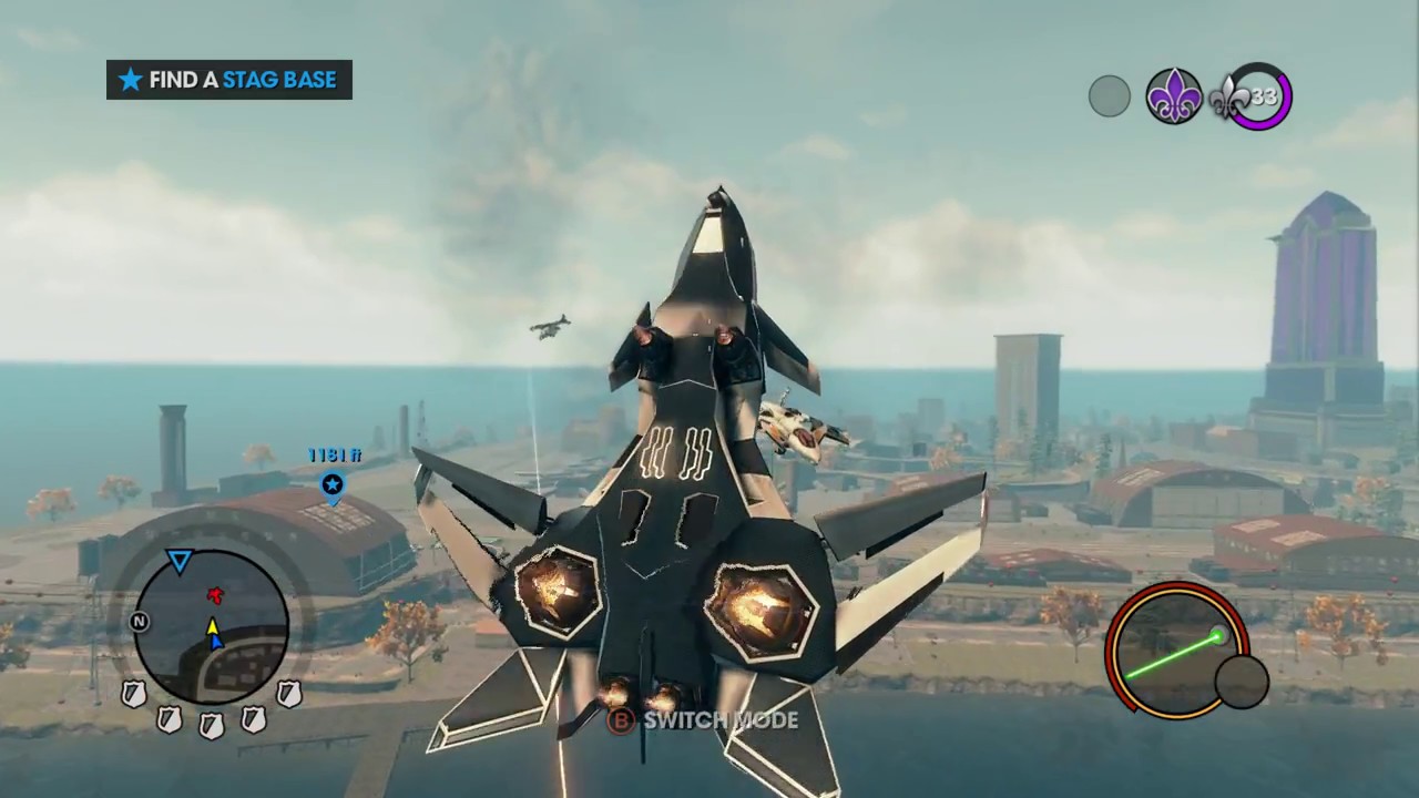 Taking Out a Jet in Saints Row 3 The Fun Way - YouTube