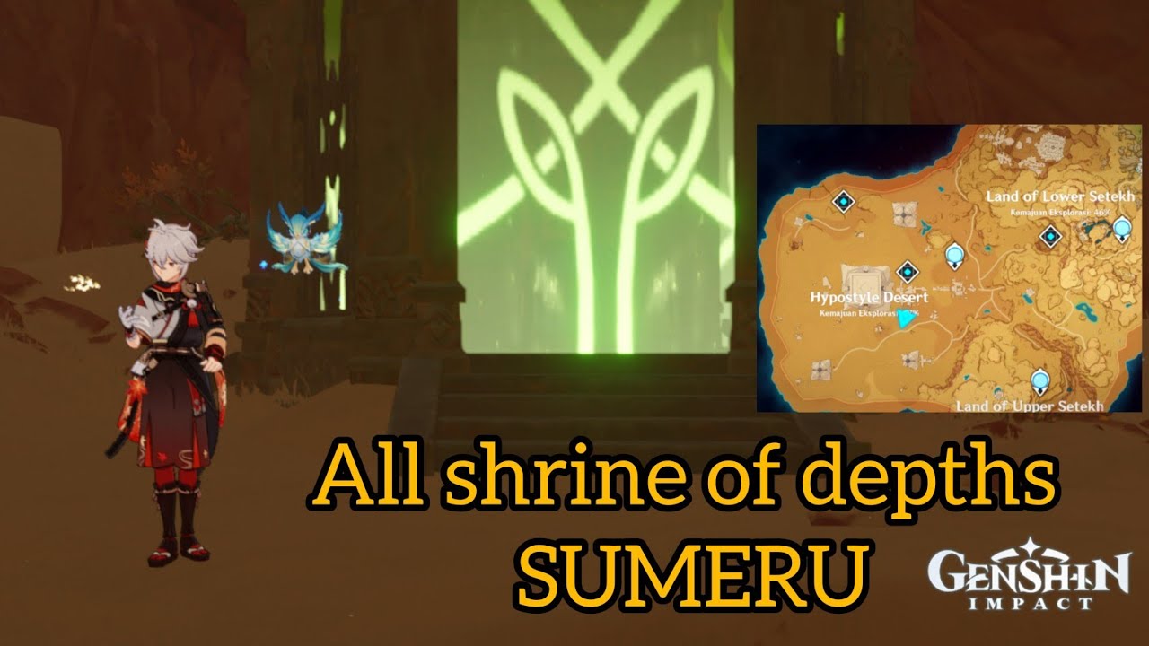 semua lokasi Shrine Of Depths Key sumeru | GENSHIN IMPACT - YouTube