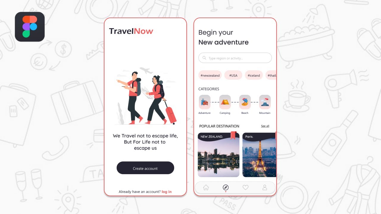 Adventure App Design In Figma | Travel App Design in Figma | Mobile App ...