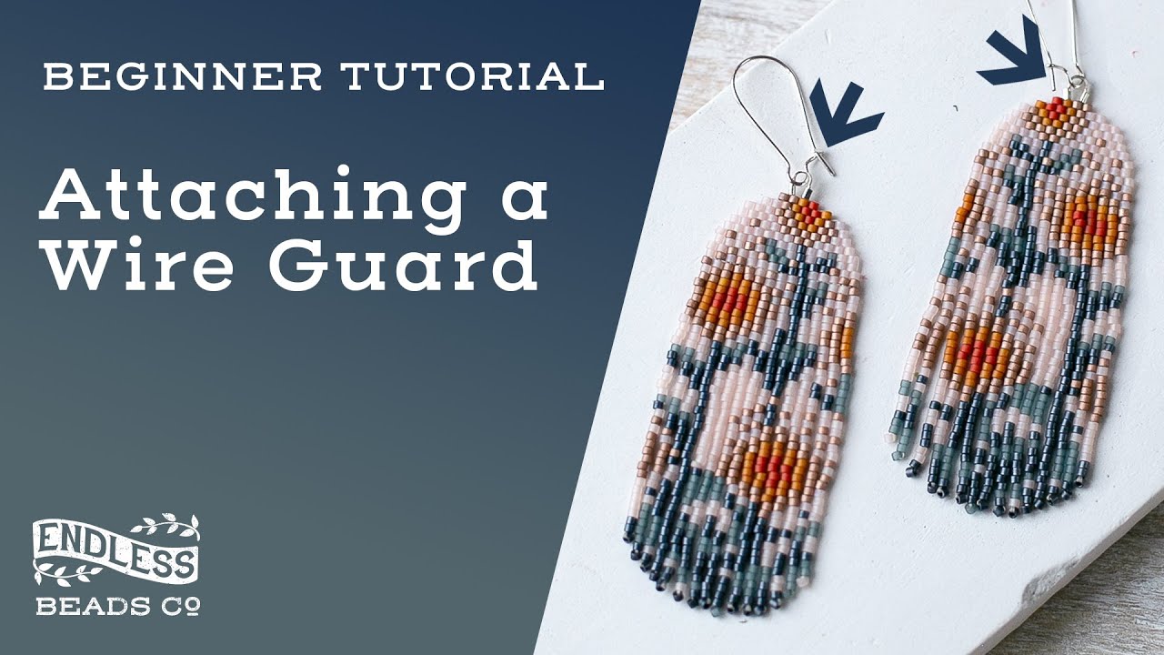 How to finish your beaded earrings with a wire guard | Beginner ...
