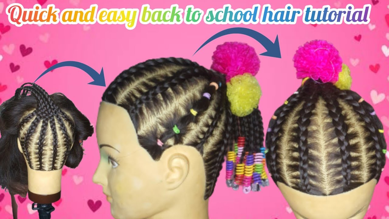 Quick and easy updo for kids - YouTube