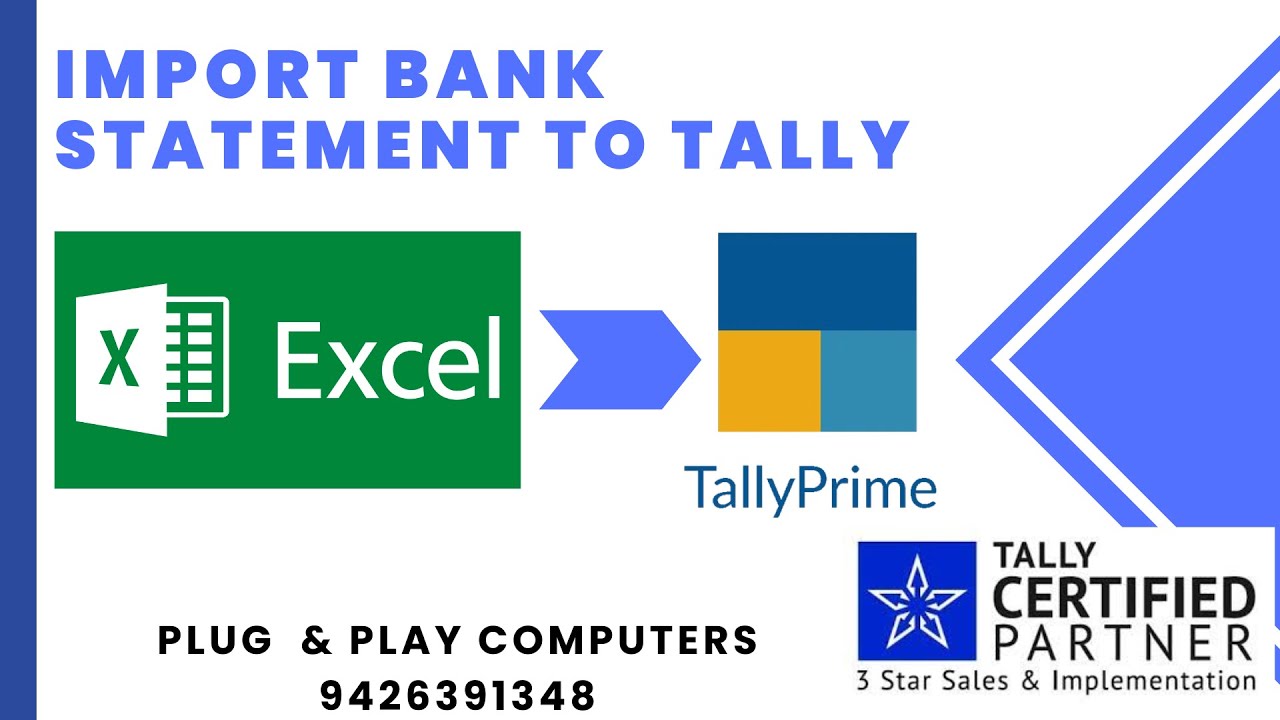 Import Excel Bank Statement into Tally Prime 4.0 - Excel to Tally - YouTube