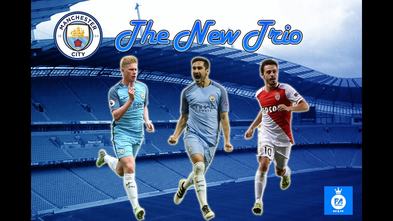The New MCFC Trio - Kevin De Bruyne, Ilkay Gundogan and Bernardo Silva ...