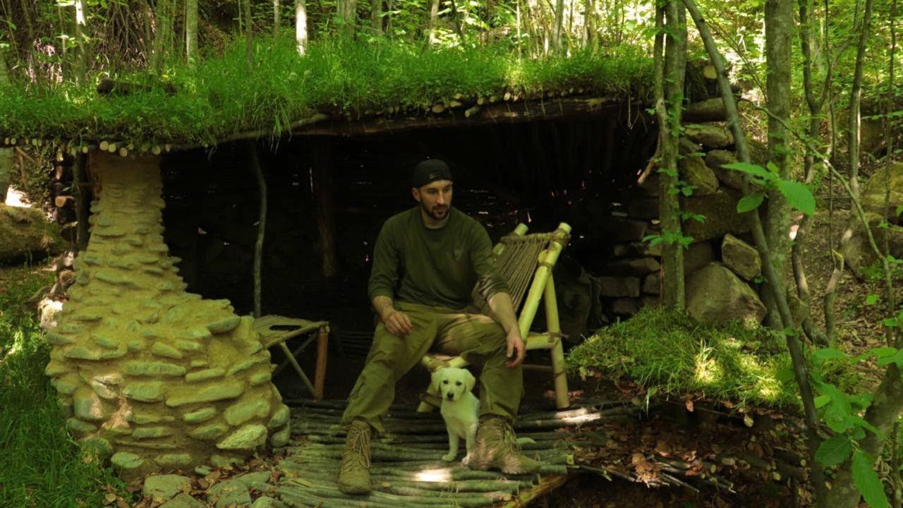 Camp Bushcraft alone. From start to finish - YouTube
