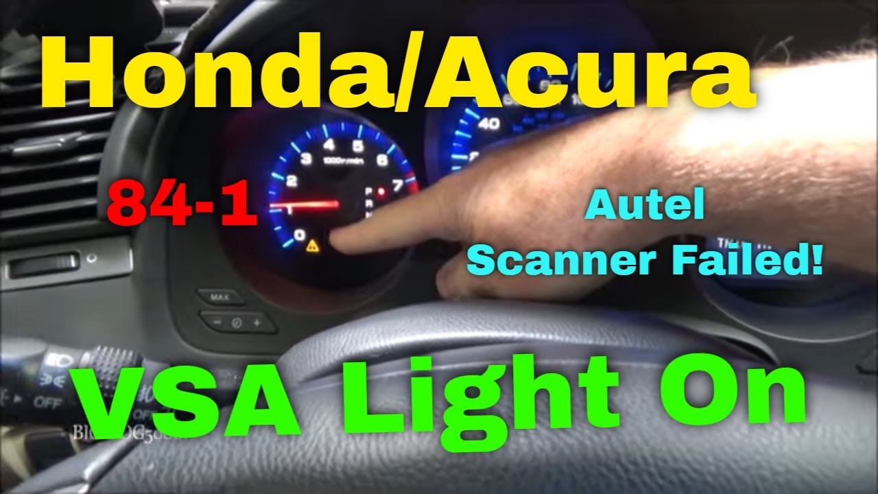 Honda/Acura VSA Light On - Trouble Code 84 - YouTube