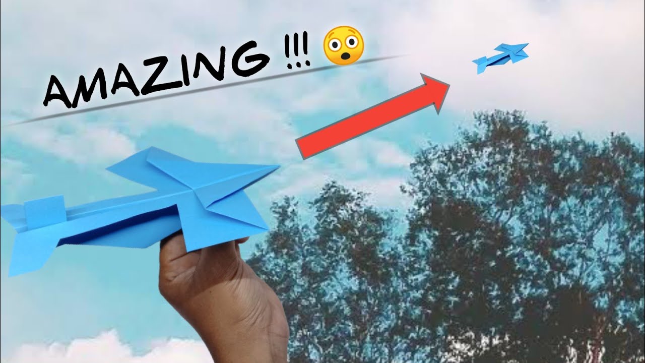 AMAZING || How to make a real paper airplane - YouTube