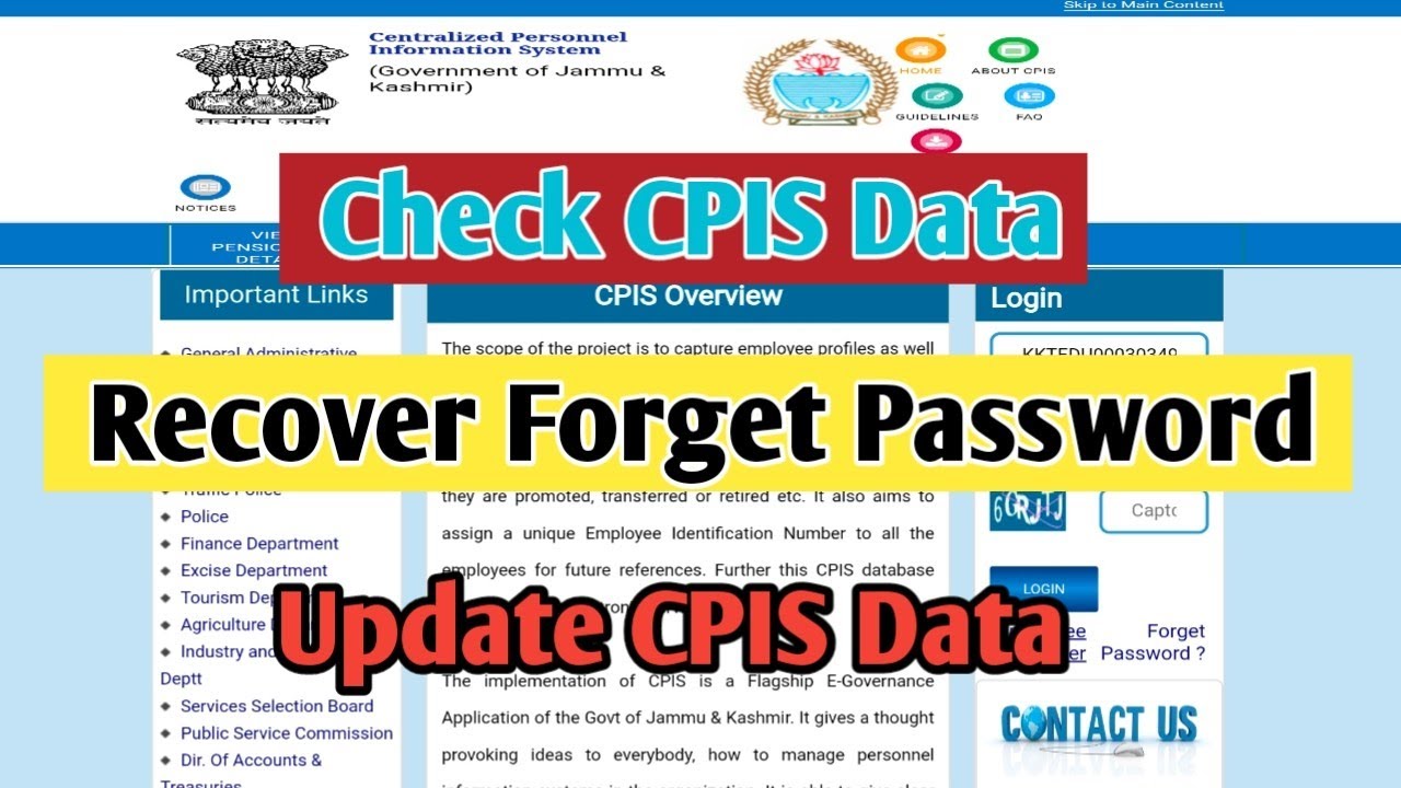 𝗛𝗼𝘄 𝘁𝗼 𝗖𝗵𝗲𝗰𝗸 𝗖𝗣𝗜𝗦 𝗦𝘁𝗮𝘁𝘂𝘀, 𝗥𝗲𝗰𝗼𝘃𝗲𝗿 𝗣𝗮𝘀𝘀𝘄𝗼𝗿𝗱 𝗮𝗻𝗱 𝗵𝗼𝘄 𝘁𝗼 𝗨𝗽𝗱𝗮𝘁𝗲 𝗖𝗣𝗜𝗦 ...