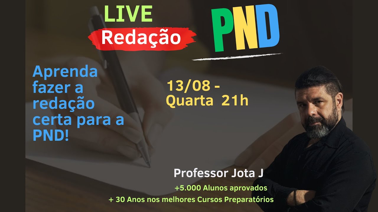 LIVE: PND - Como fazer a Redação! - YouTube